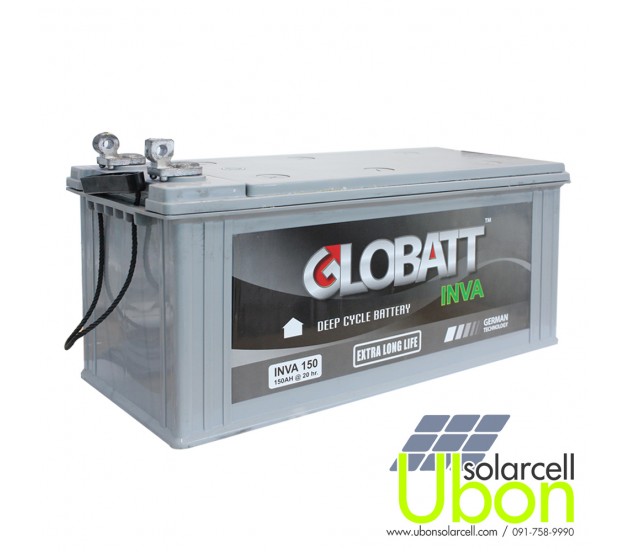 แบตเตอรี่ โซล่าเซลล์ Globatt Deep Cycle 12V 150A